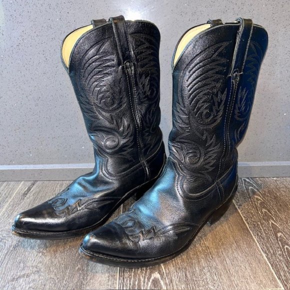 Durango | Shoes | Durango Leather Western Cowboy Embroidered Black Db58 ...